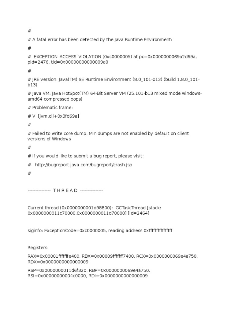 A Fatal Error Has Been Detected By The Java Runtime Environment Pdf 