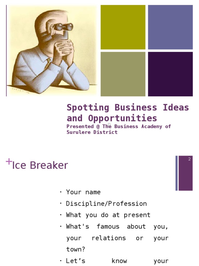 Spotting Business Ideas and Opportunity | Entrepreneurship | Business