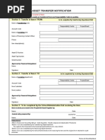 Asset Transfer Form Template | PDF | Accounting | Economics