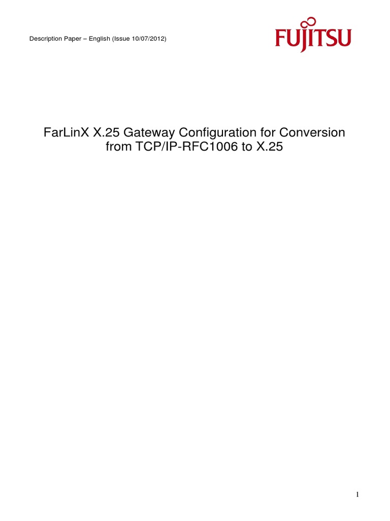 FarLinX X.25 Gateway Configuration | PDF | Port (Computer Networking ...