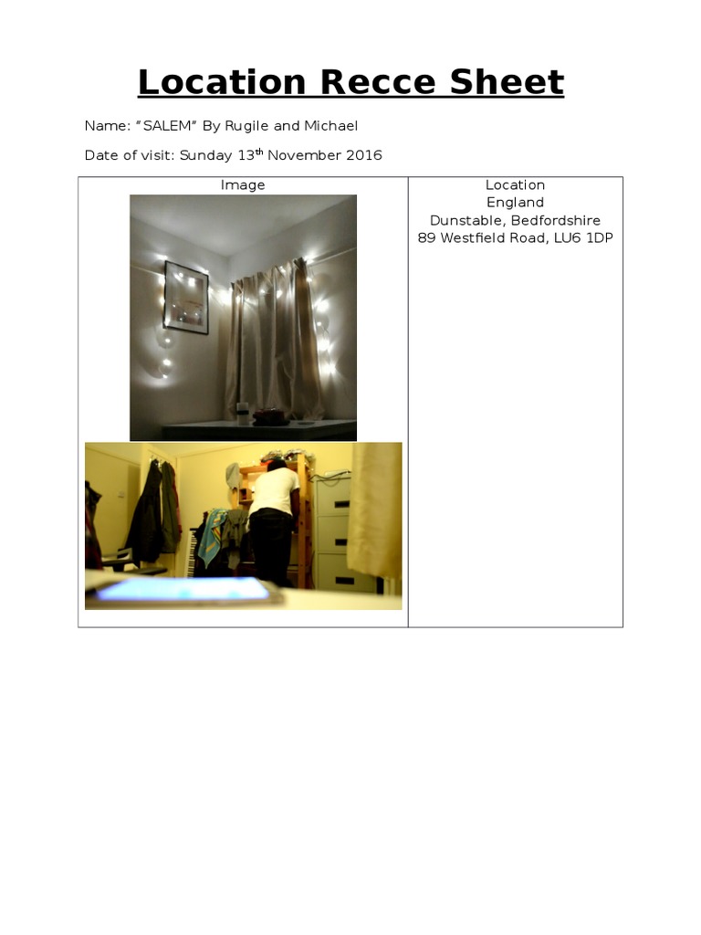 Location Recce and Risk Assessment | PDF