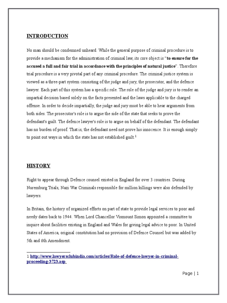 Role of Defense Counsel Under CRPC | PDF | Criminal Defense Lawyer | Prosecutor