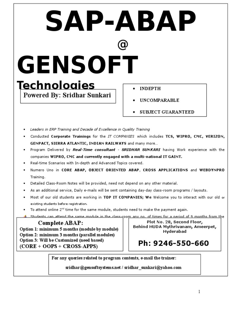 Sap Abap | Download Free PDF | Class (Computer Programming) | Method (Computer Programming)