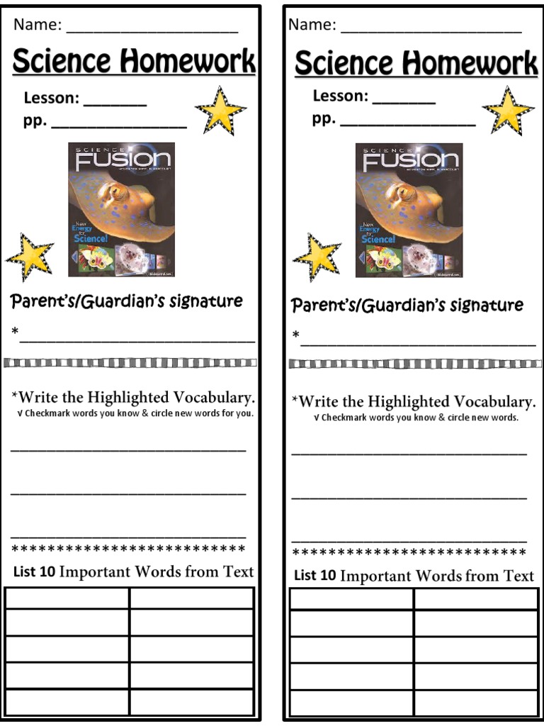 Science Bookmark | PDF