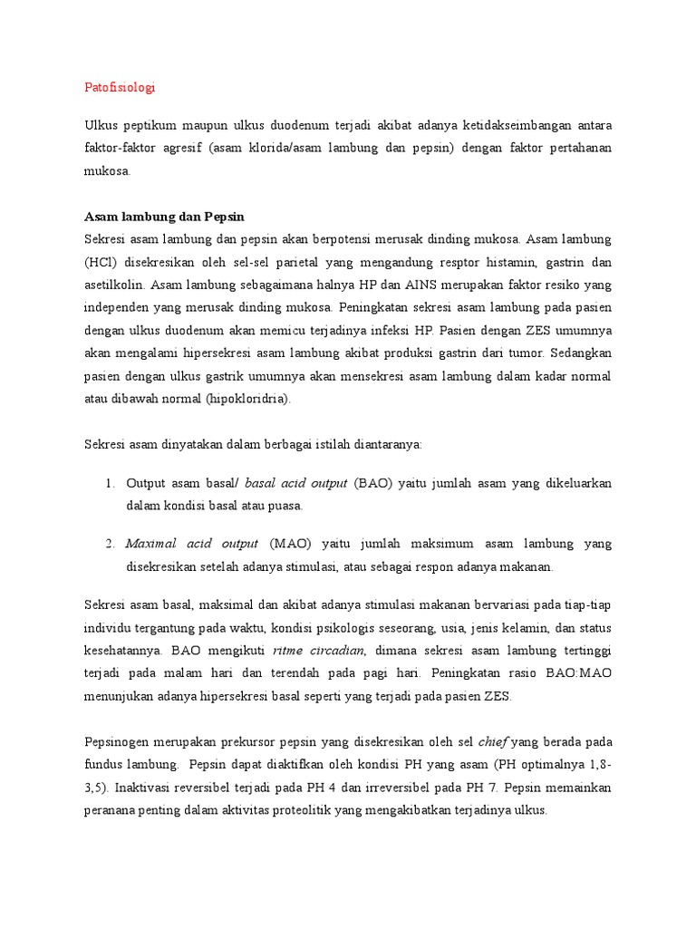 Patofisiologi Ulkus Peptikum Pdf