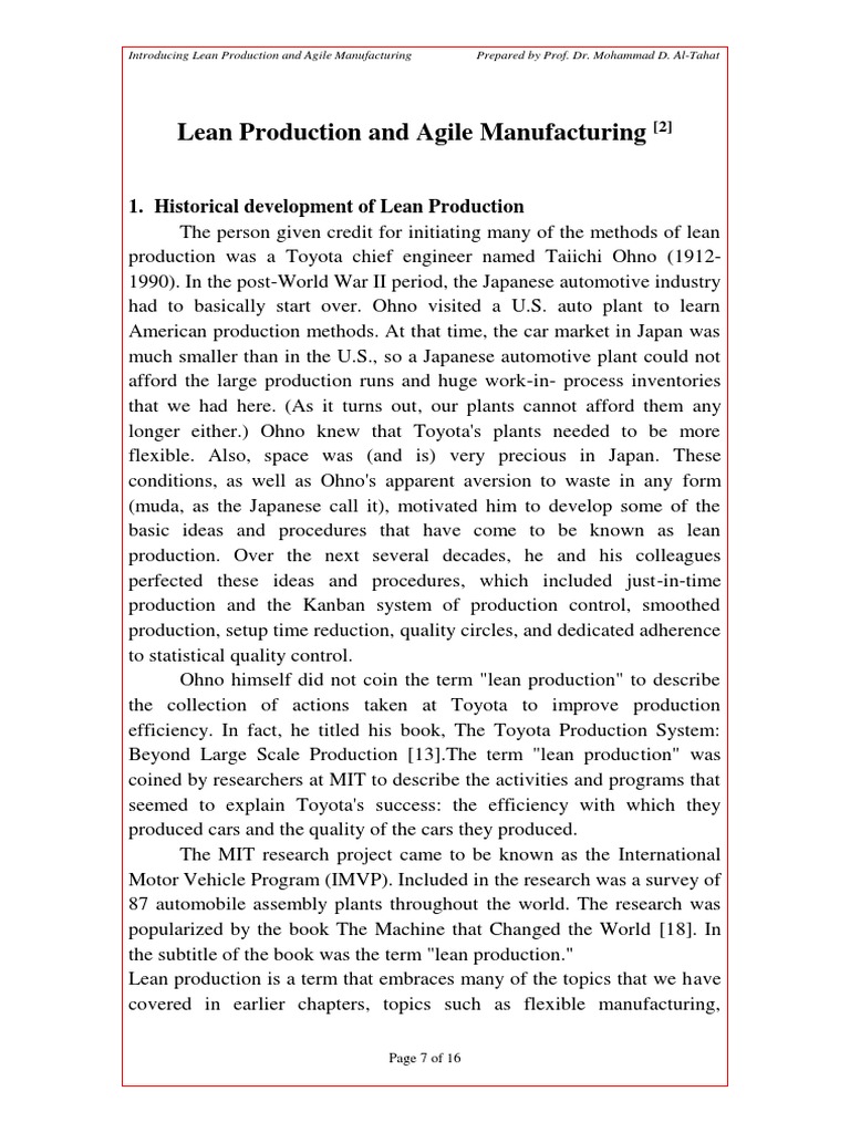 2.lean Production and Agile Manufacturing PDF | PDF | Lean ...