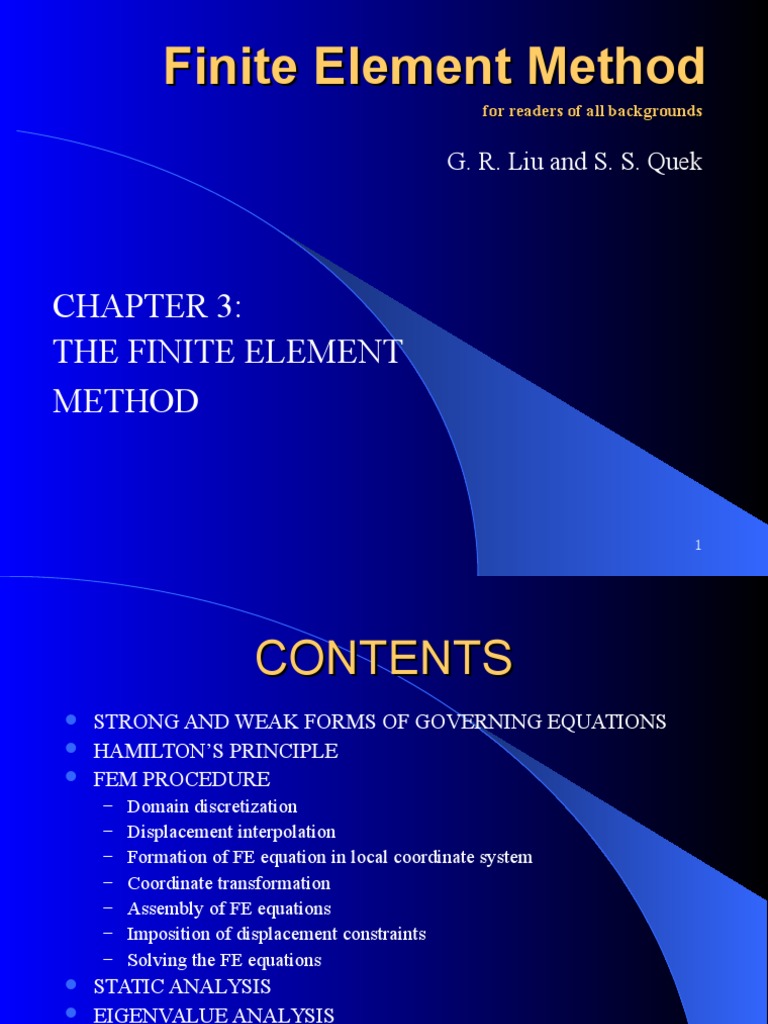 Slide Chpt03 | Finite Element Method | Eigenvalues And Eigenvectors