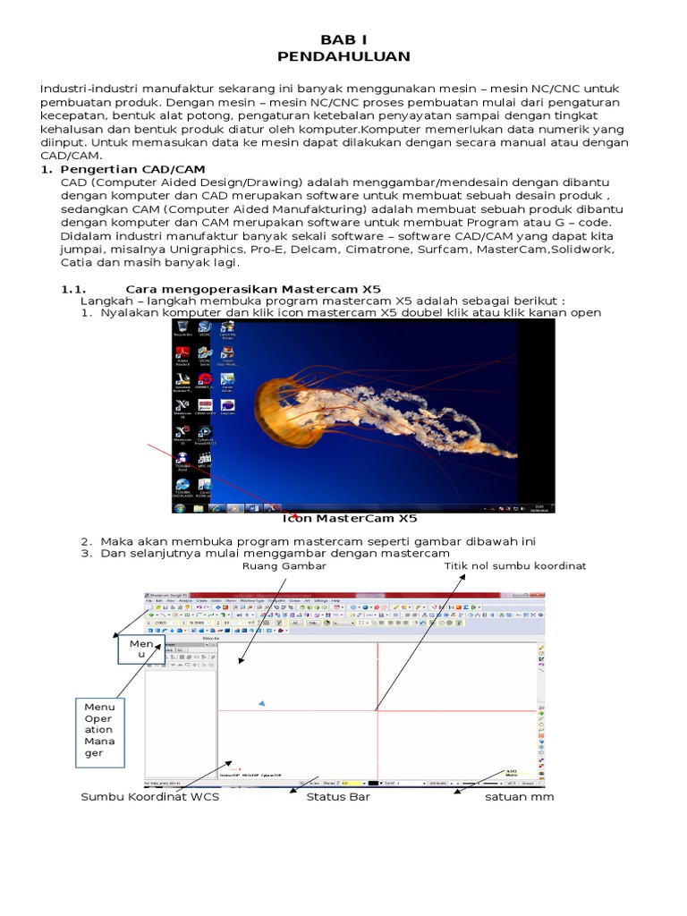 Panduan Mastercam X5 untuk Gambar 2D | PDF