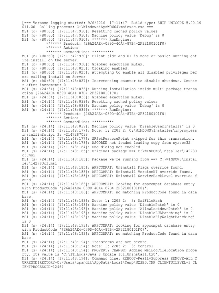 Java 8 Update 101 - Uninstall | PDF | Concurrent Computing | Oracle ...