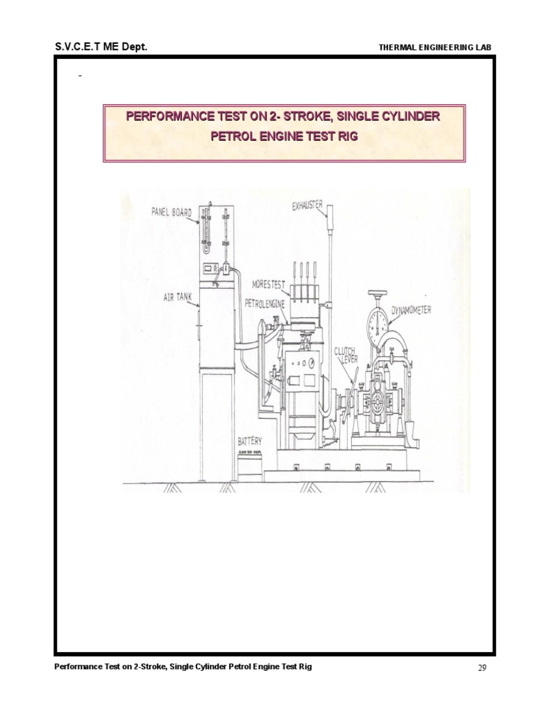 2-Stroke Single Cylinder Engine Test | PDF | Gasoline | Cylinder (Engine)