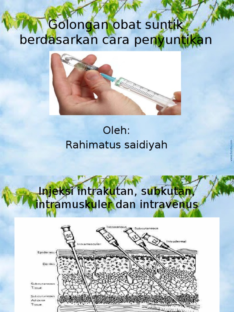 Golongan Obat Suntik Berdasarkan Cara Penyuntikan | PDF | Bisnis ...