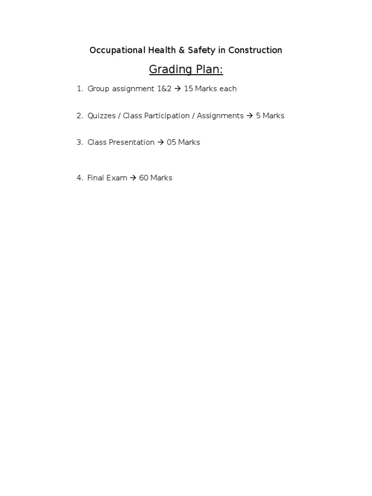 OHS Grading Plan | PDF