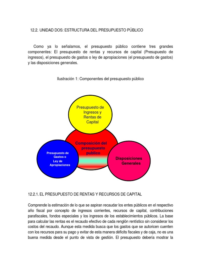 1) Estructura Del Presupuesto | PDF | Presupuesto | Deuda gubernamental