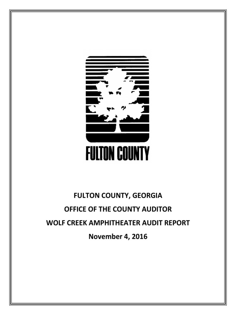 Wolf Creek Amphitheatre Audit Report-Final 11-4-16 | PDF | Auditor's ...