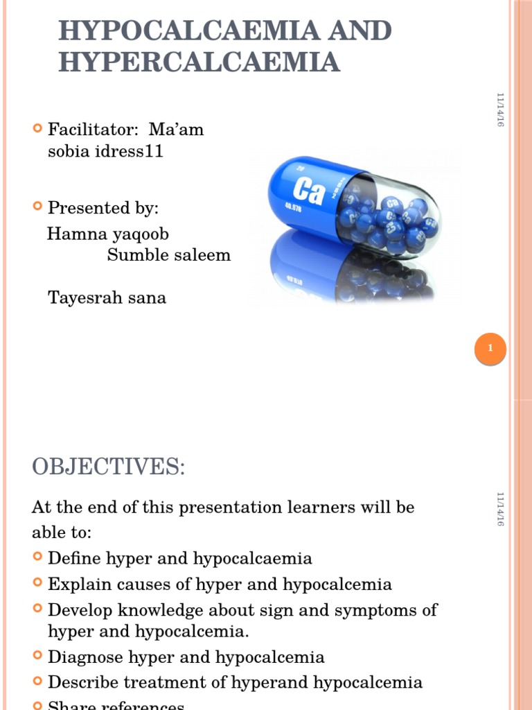 Hypocalcaemia and Hypocalcaemia | Medical Specialties | Clinical Medicine