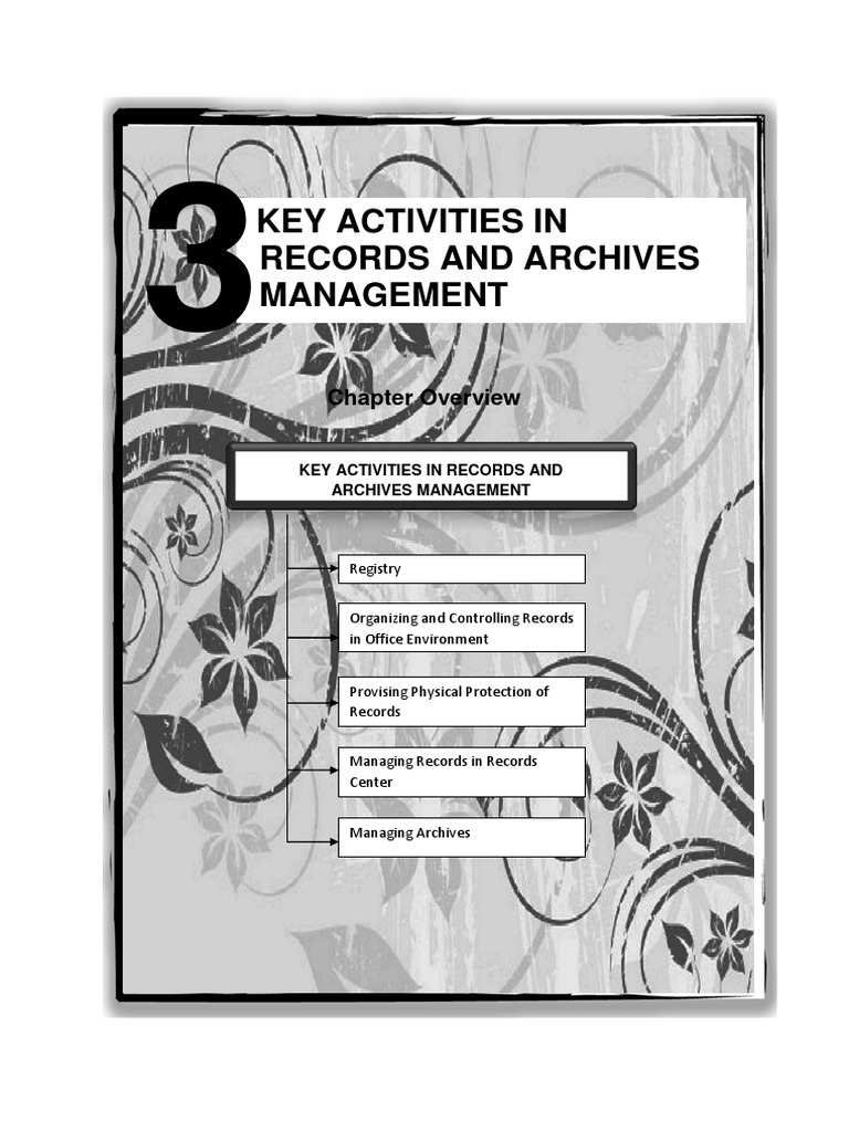 Key Activities in Records and Archives Management: Chapter Overview ...