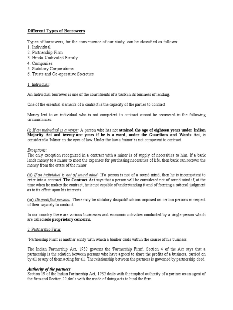 p3 m2 Different Types of Borrowers | PDF | Articles Of Association ...