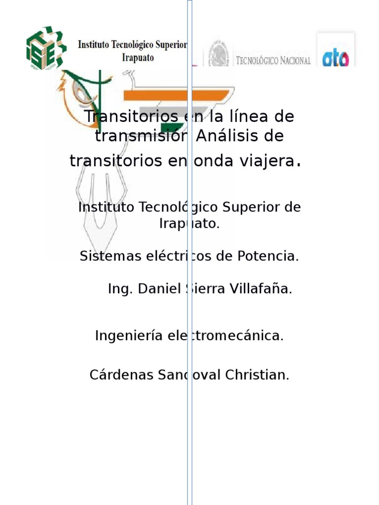 Transitorios En La L nea De Transmisi n PDF L nea De Transmisi n
