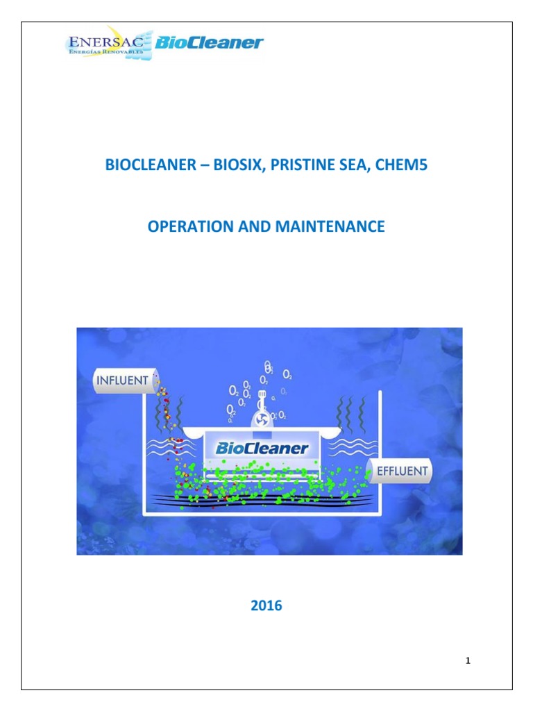 Biocleaner - Manual de Operacion y Mantenimiento | PDF | Sewage Treatment | Olfaction