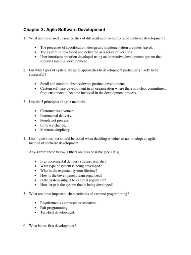 Chapter 3: Agile Software Development | PDF