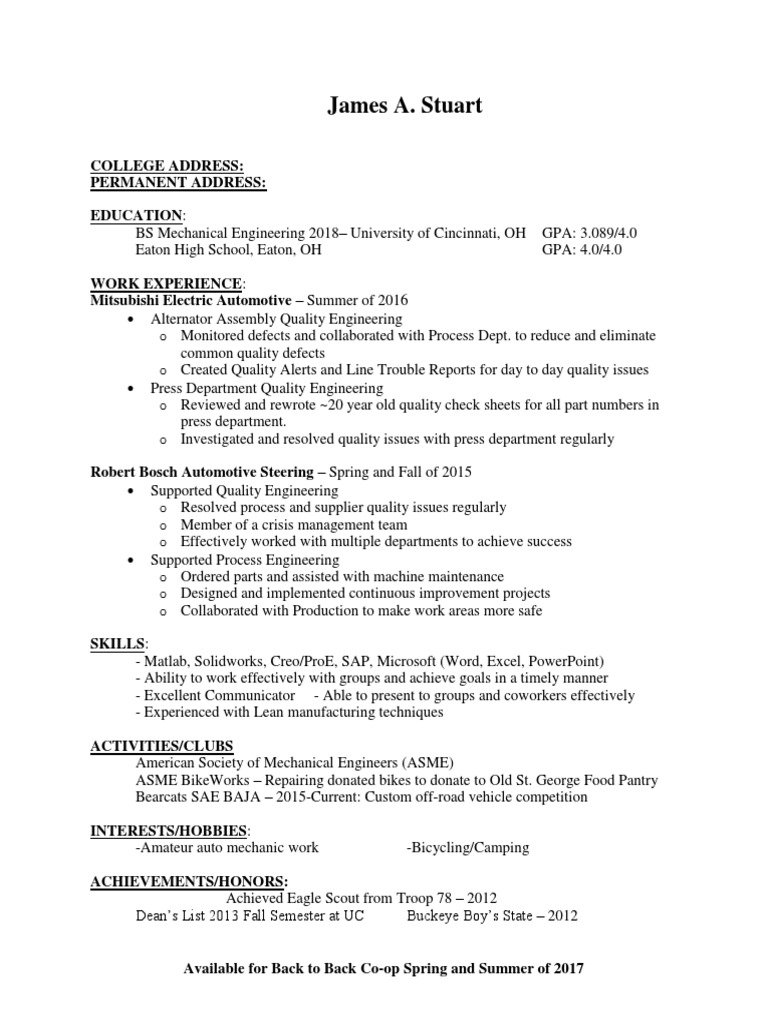 James Stuart Resume Weebly Resume | PDF