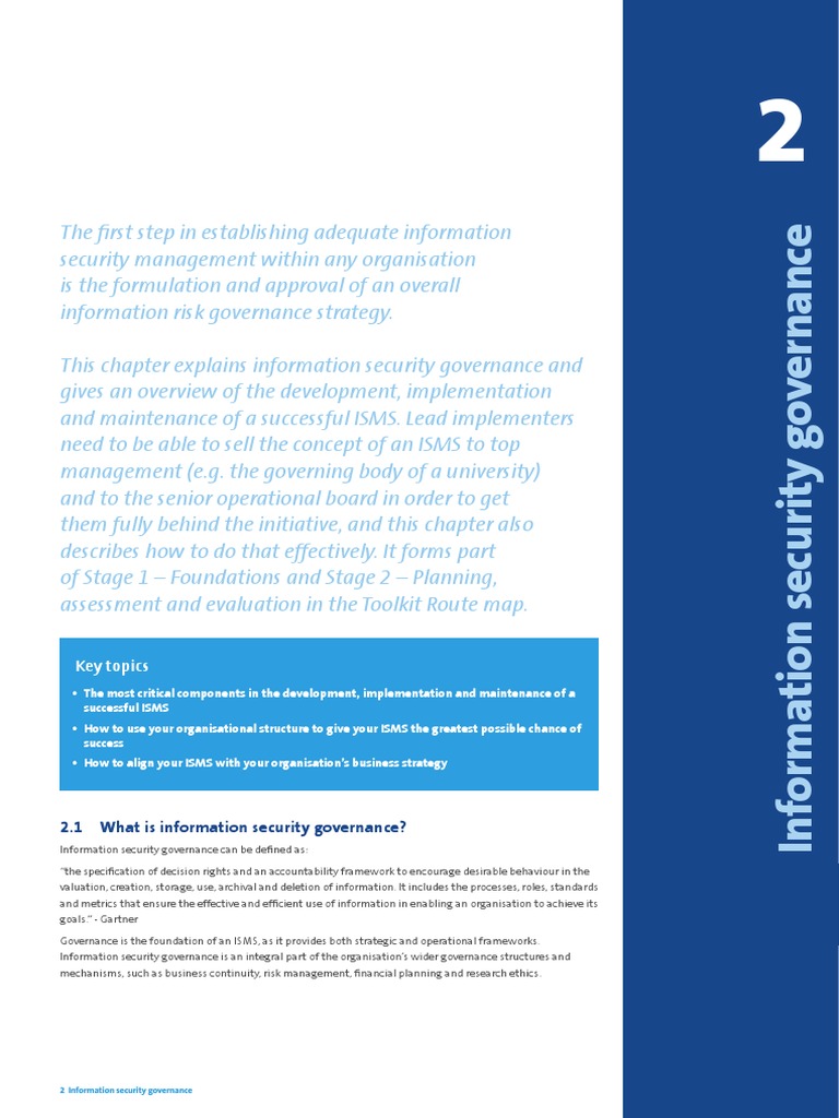 Information Security Governance PDF | PDF | Information Security ...