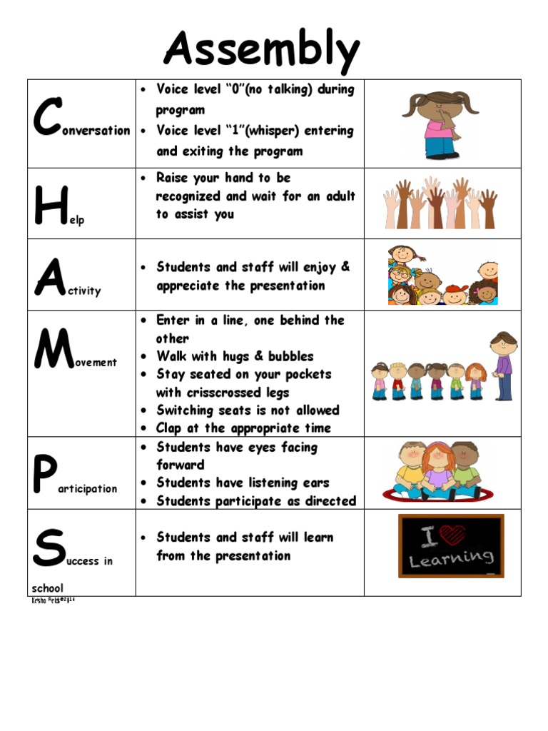 Assembly Champs | PDF