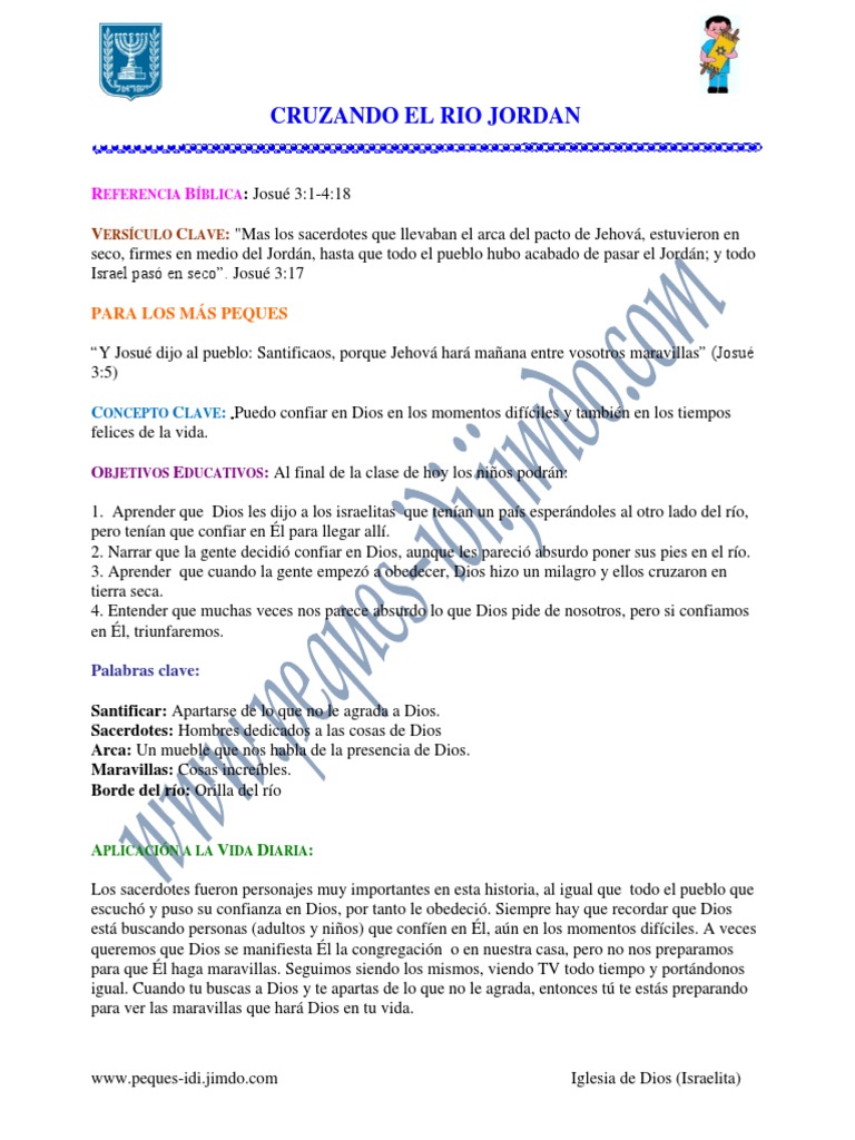 Cruzando El Rio Jordan | PDF | Arca de la Alianza | Joshua