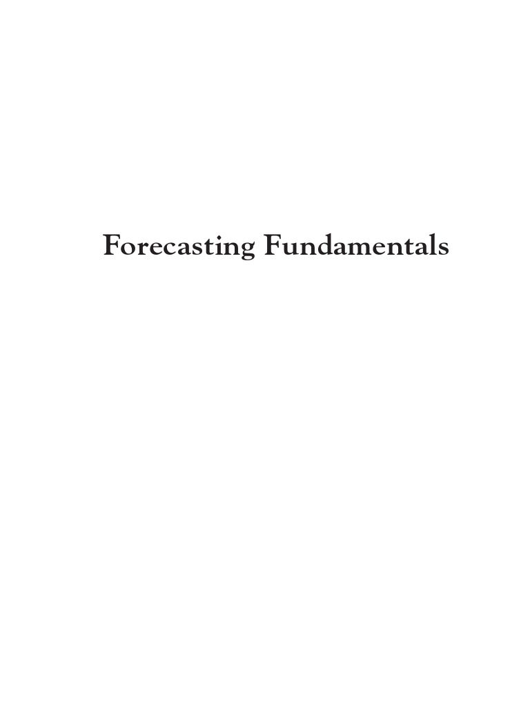 Forecasting Fundamentals | PDF | Forecasting | Weather Forecasting