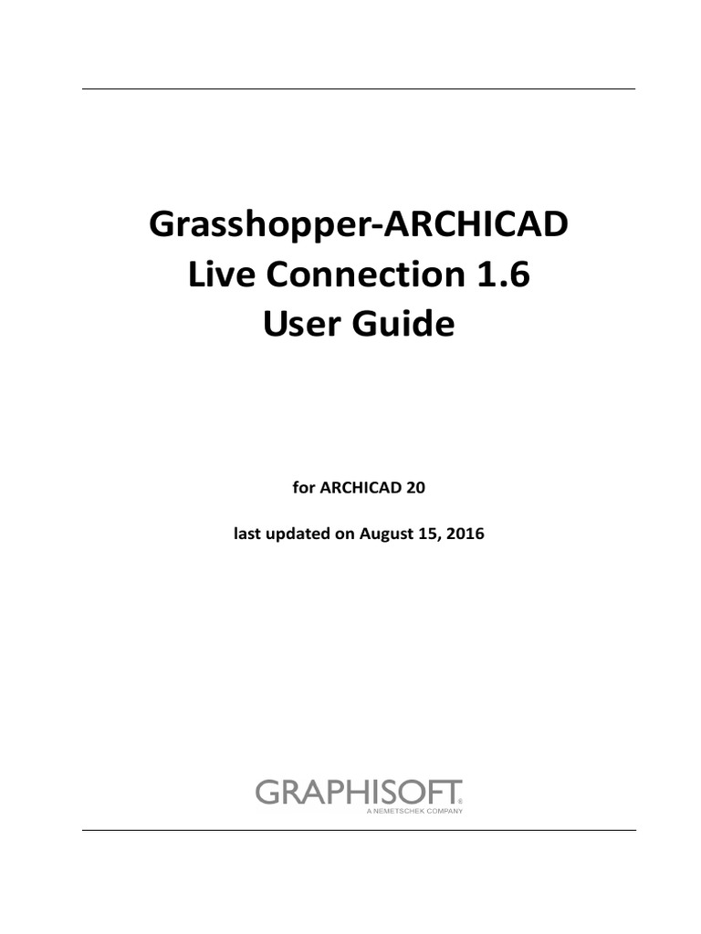 Ac Grasshopper Connection User Guide Pdf 2 D Computer Graphics Parameter Computer