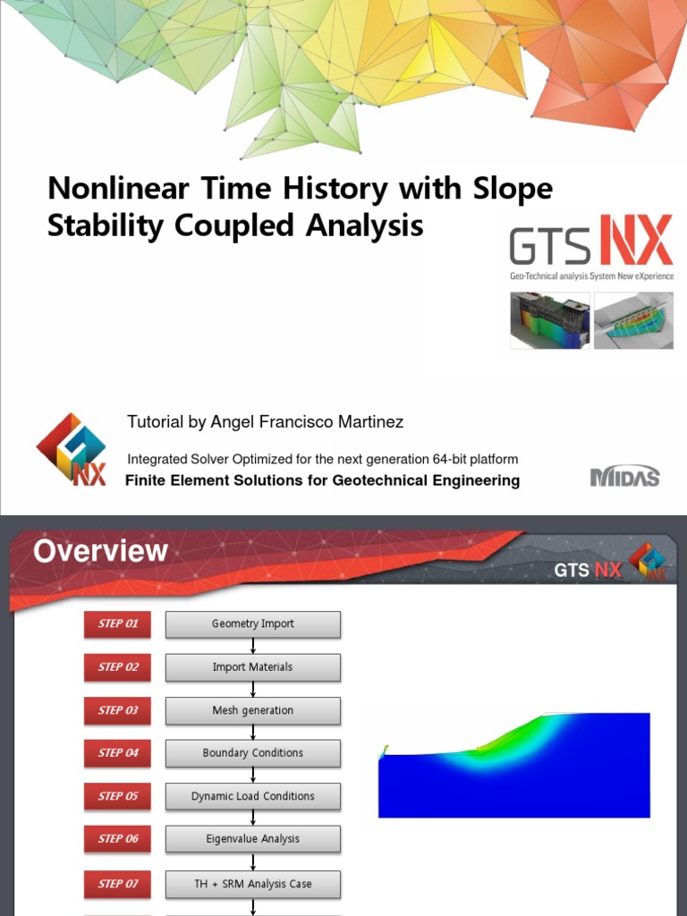 2D Tutorial Coupled Analysis Non Linear Time History With Slope Stability Analysis | PDF ...