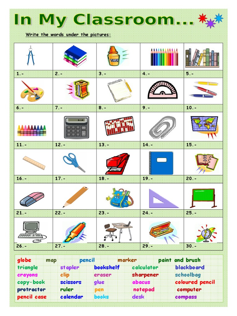 In My Classroom, Prvi Razred | PDF | Home & Garden