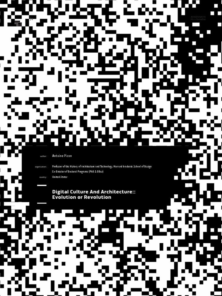 Digital Culture and Architecture by Antoine Picon | PDF | Posthuman ...