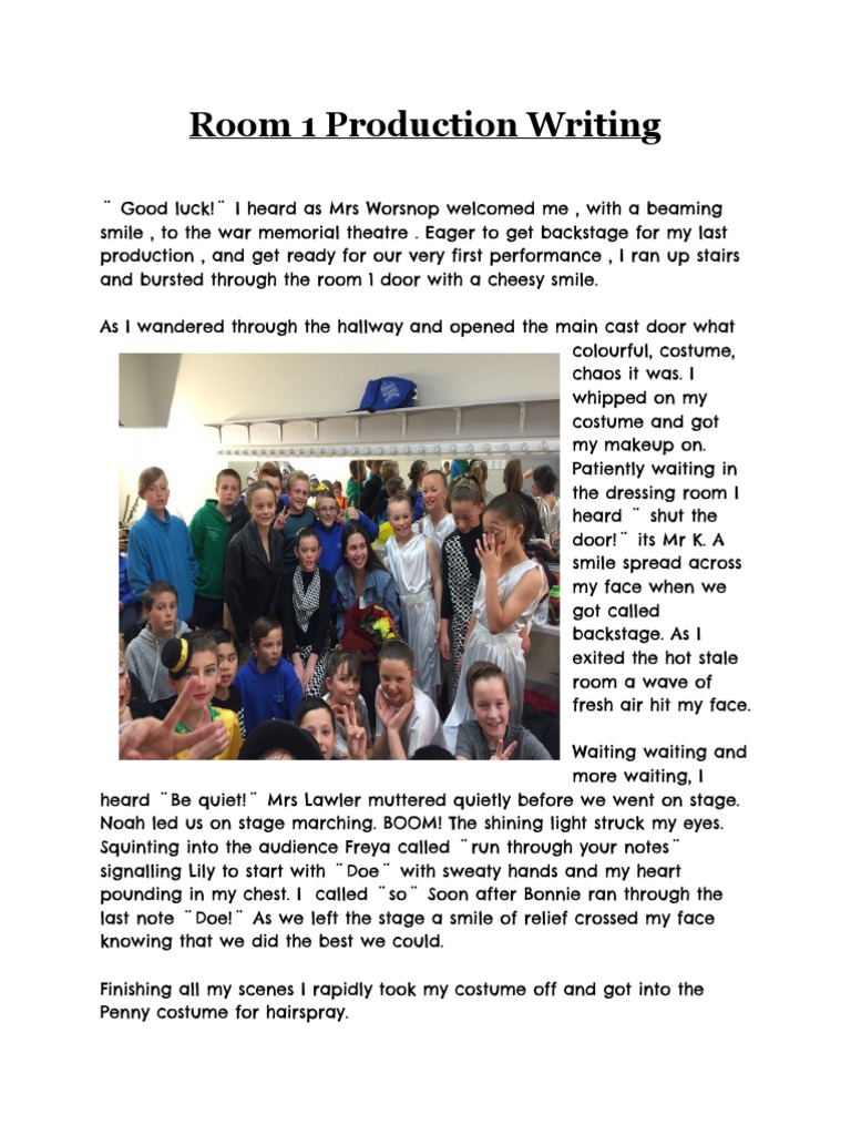 Backstage Experience and Writing Reflection | PDF | Leisure