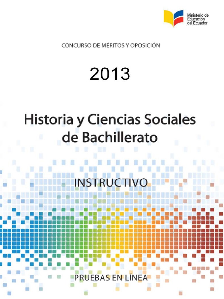 Instructivo HCCSS Bach 2013 PDF | PDF | Ecuador | Volcán