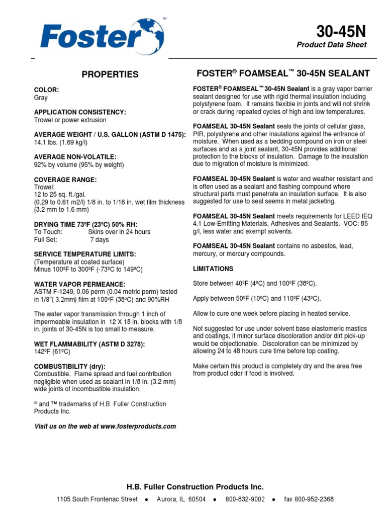 Foster 30-45 Ficha Tecnica | PDF | Polystyrene | Thermal Insulation