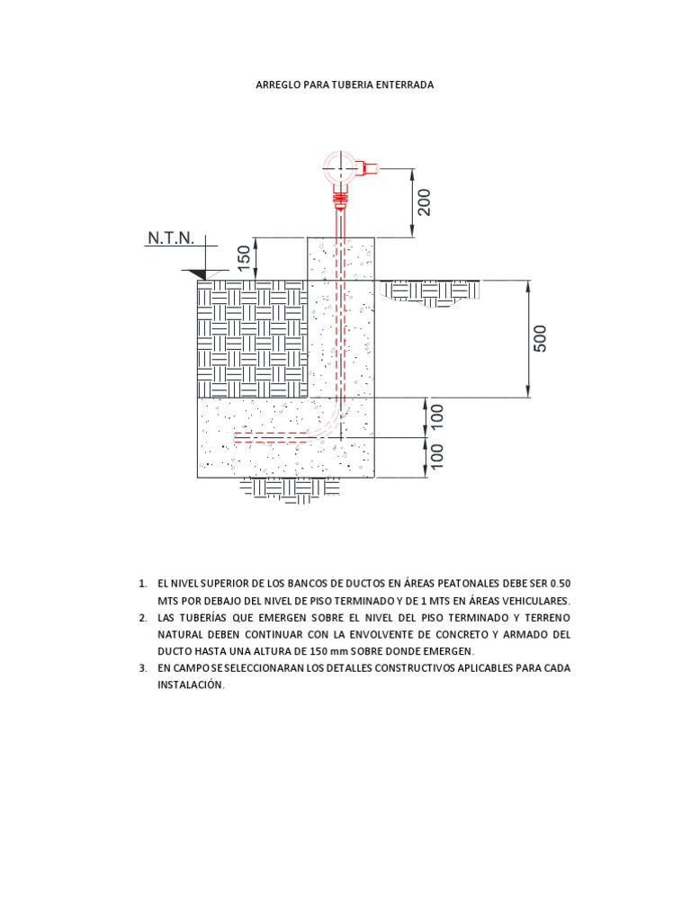Detalle de Tuberia Enterrada | PDF