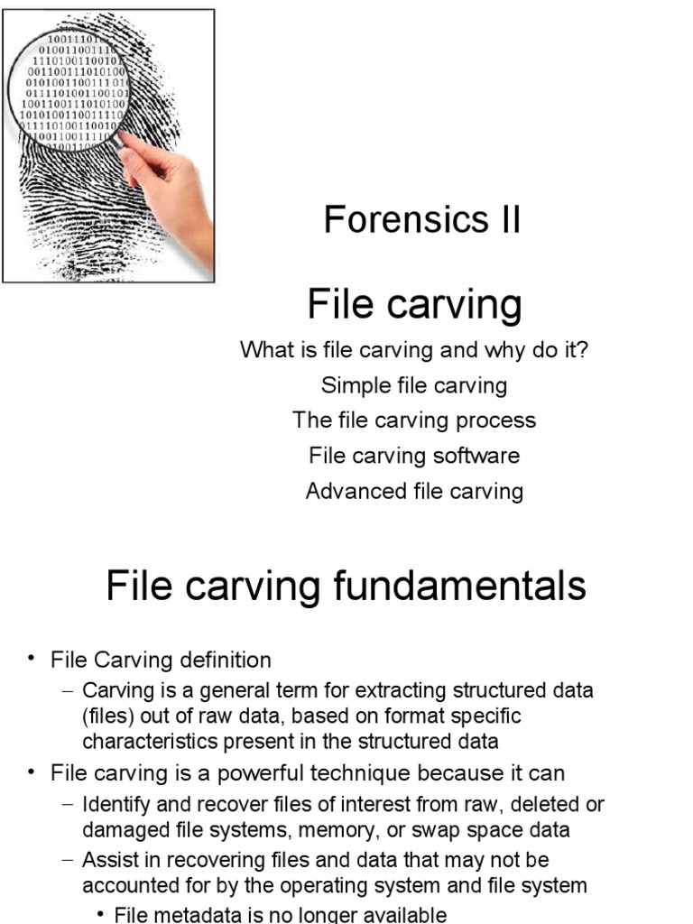 File carving fundamentals and techniques | PDF | File Format | File System