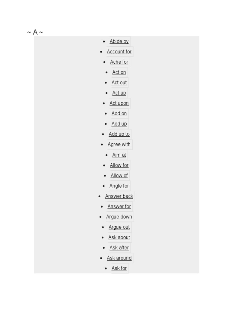 Phrasal Verbs List | PDF | Plough | Agriculture