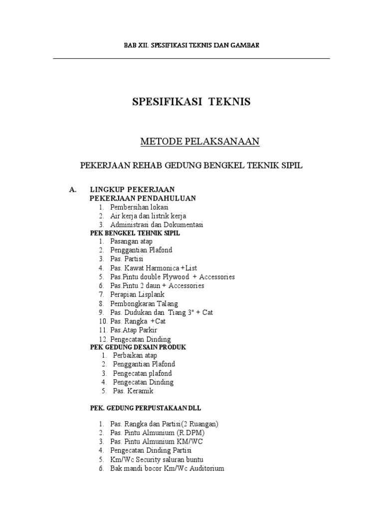 Metode Pelaksanaan Pekerjaan Gedung Politeknik | PDF