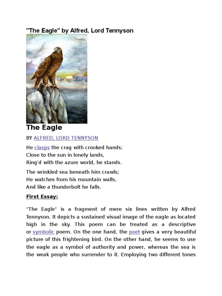 "The Eagle" by Alfred, Lord Tennyson | Download Free PDF | Eagle | Poetry