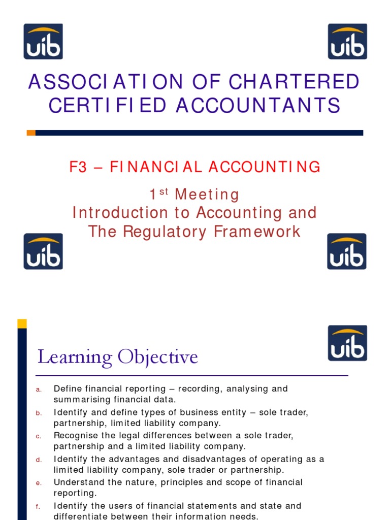Association of Chartered Certified Accountants: Introduction To ...