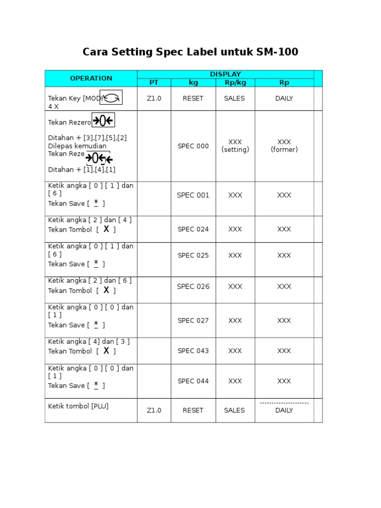Panduan Setting Label SM-100 | PDF | Metode & Bahan Ajar | Teknologi ...