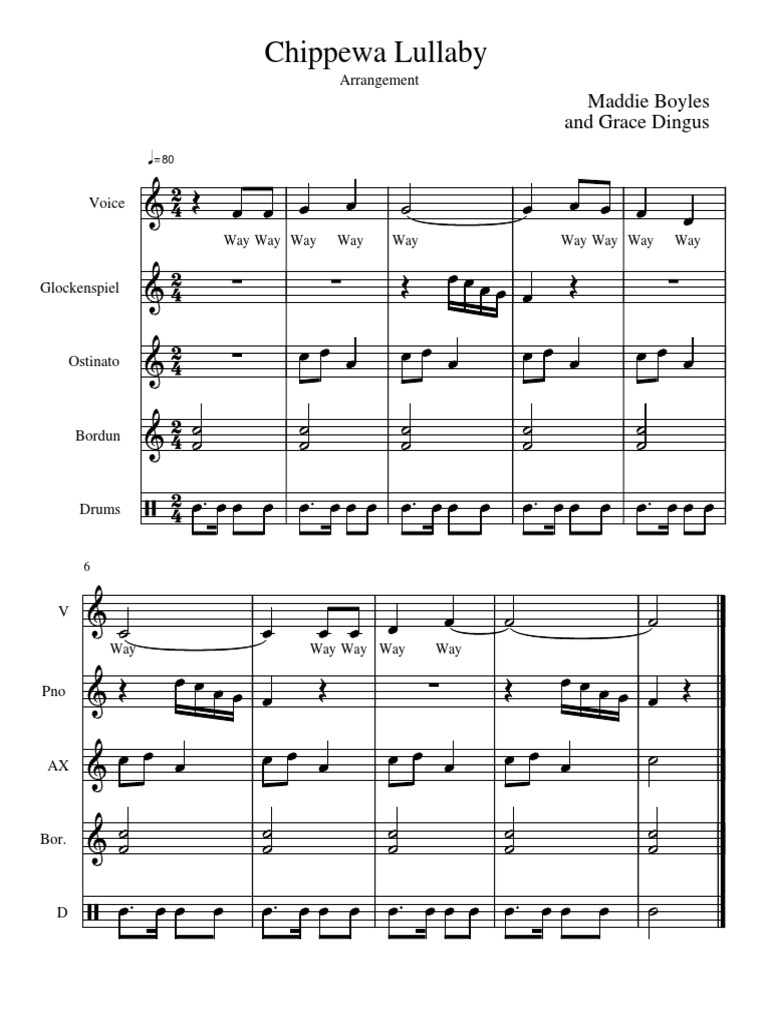 Mued 380 Orff Arrangment of A Pentatonic Song Chippewa Lullaby | PDF | Art