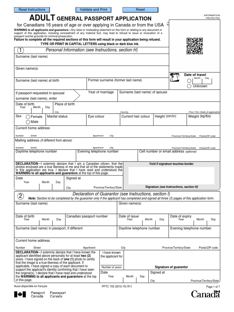Adult: General Passport Application | PDF | Passport | Birth Certificate
