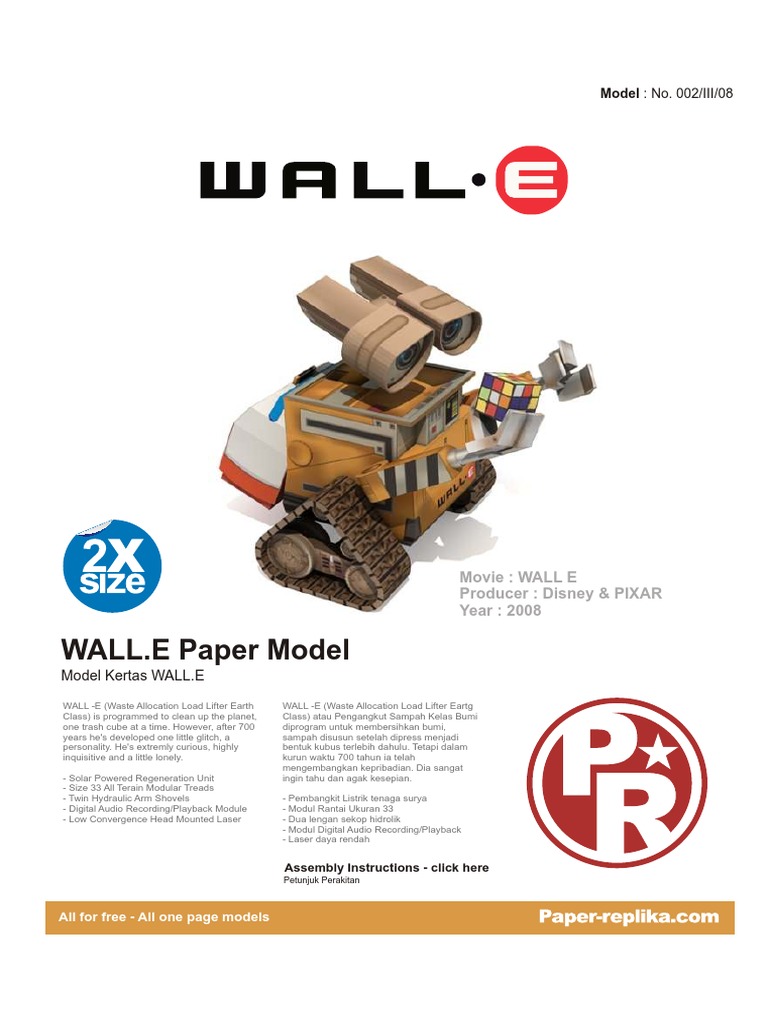 Model Kertas WALL.E | PDF