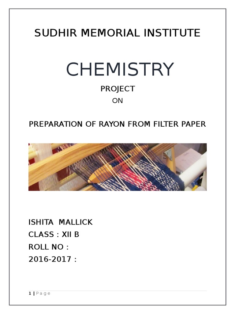 Rayon Thread Preparation from Filter Paper | PDF | Rayon | Fibers