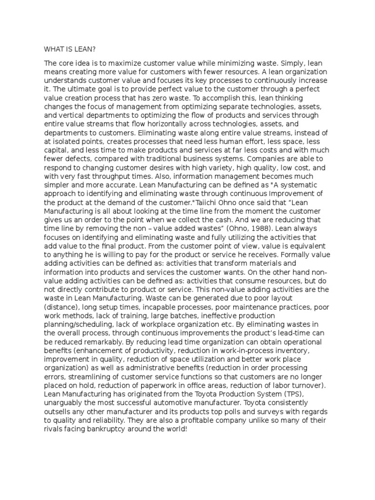 Lean Manufacturing | PDF | Lean Manufacturing | Inventory