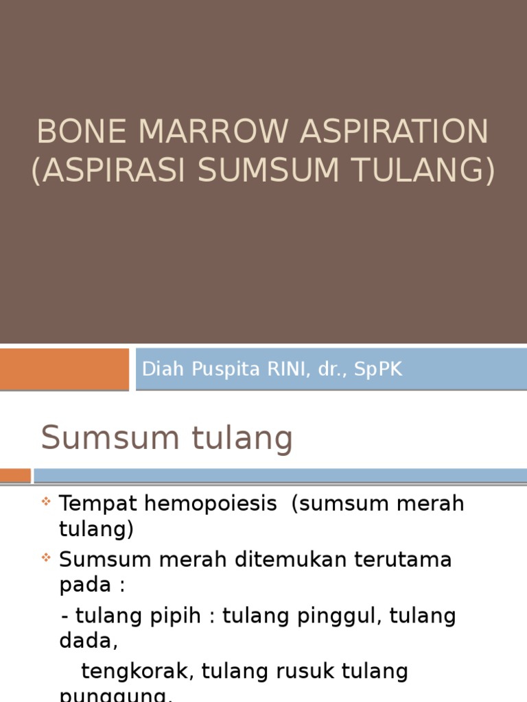 BMA (Bone Marrow Aspiration) | PDF