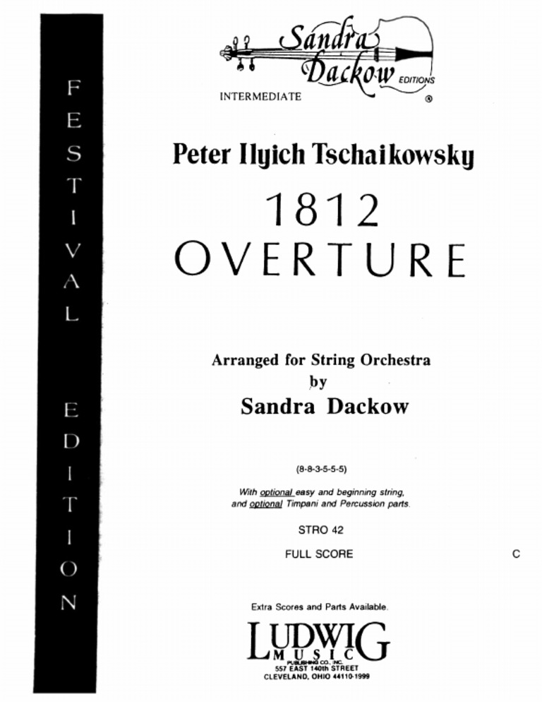1812 Overture (Tchaikovsky Arr Dackow) - Score With Bowings | PDF